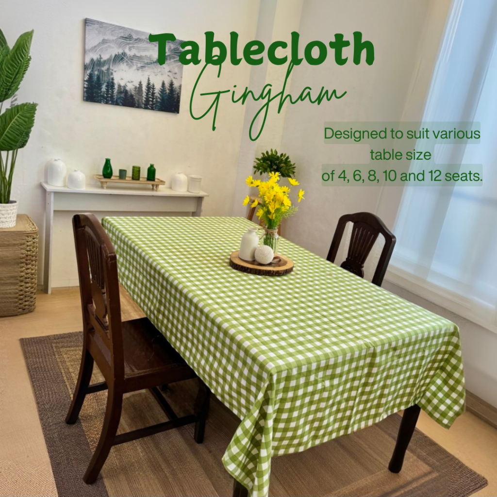 4/6/8/10/12 SEATERS GINGHAM PRINTED TABLECLOTH | Shopee Philippines