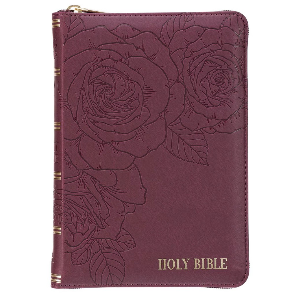 KJV247 - Maroon Faux Leather Compact King James Version (KJV) Holy ...