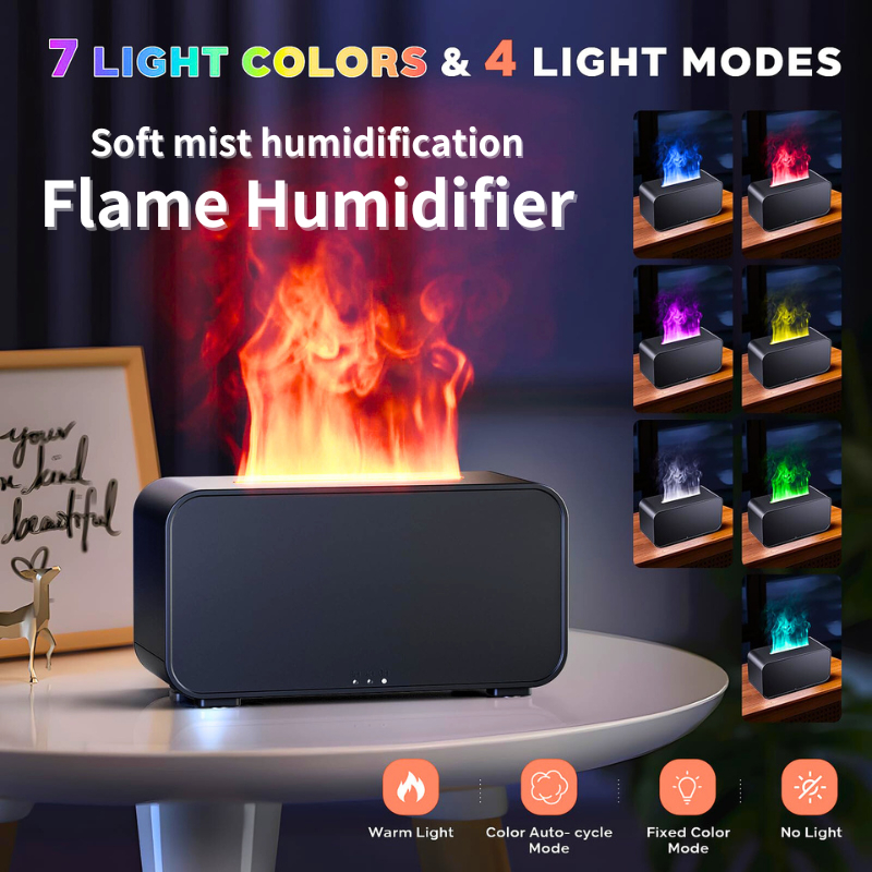Simulation Flame Humidifier for Room Bedroom Air Humidifier With ...