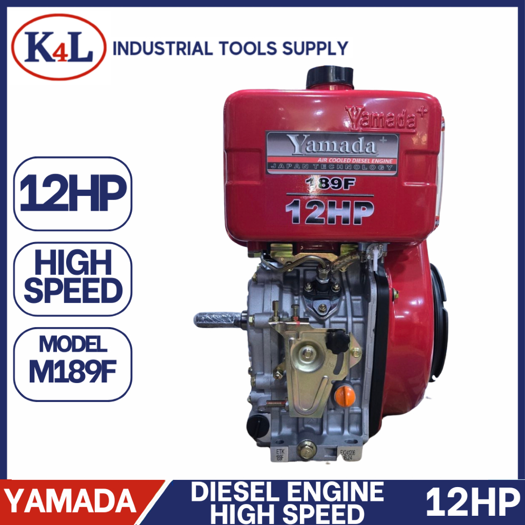 Yamada Aircooled Diesel Engine 12HP High Speed M189F | Shopee Philippines