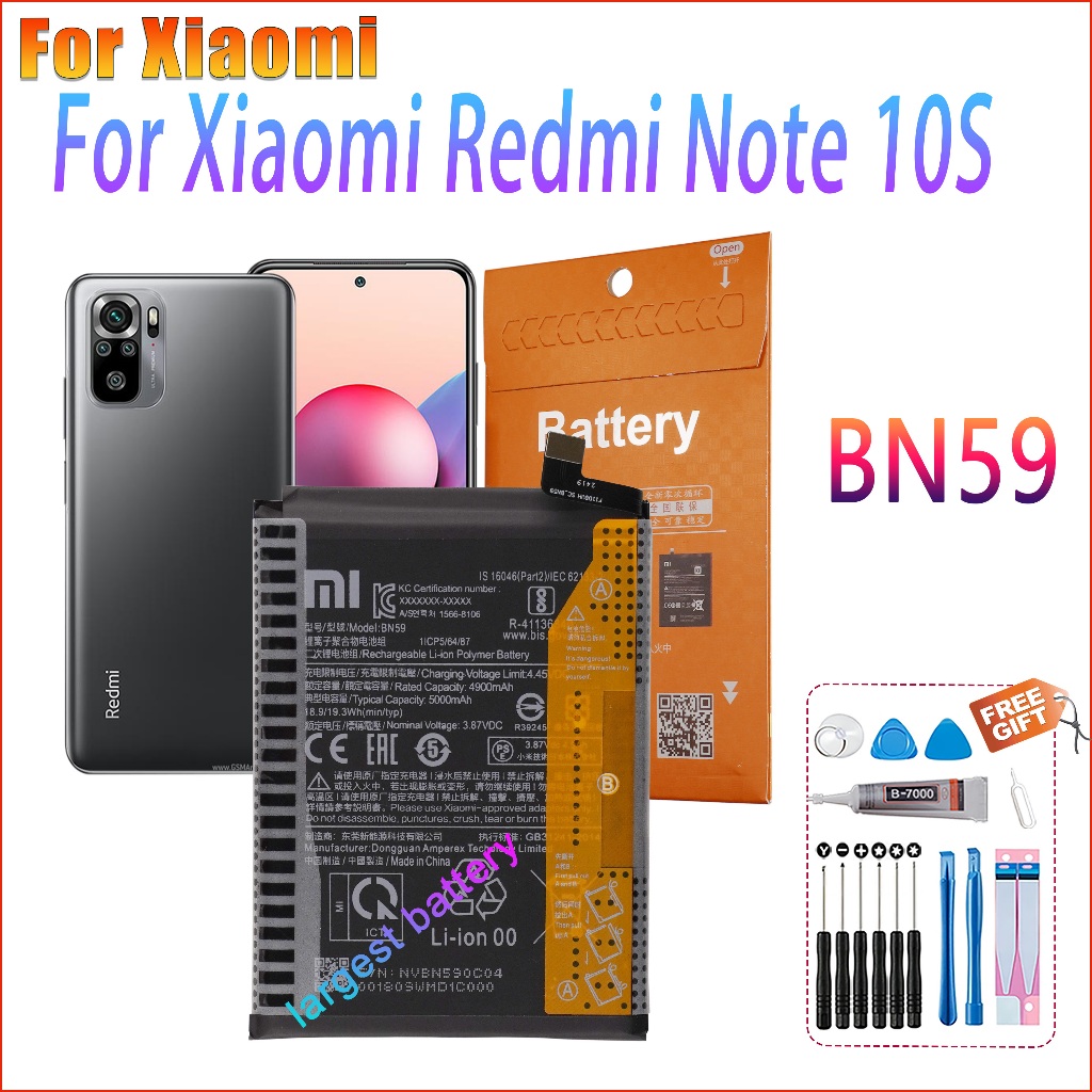 Orginal New 5000mAh BN59 Battery For Xiaomi Redmi Note 10S Batteries ...