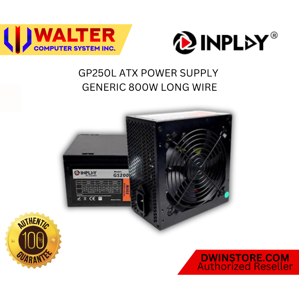 INPLAY GP250L ATX POWER SUPPLY GENERIC 800W LONG WIRE | Shopee Philippines