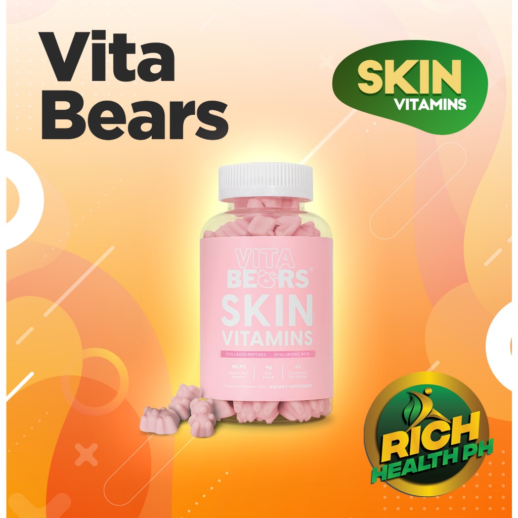 VITABEARS Skin Vitamins Collagen Whitening Glutathione Biotin | Shopee ...