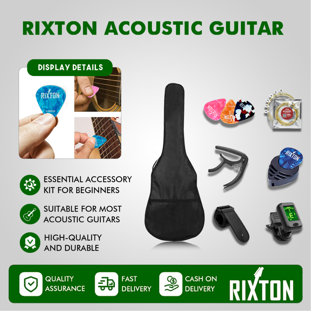 RIXTON Guitar Tool Set 14 pcs Changing Kit Guitar Strings Capo Cutter ...