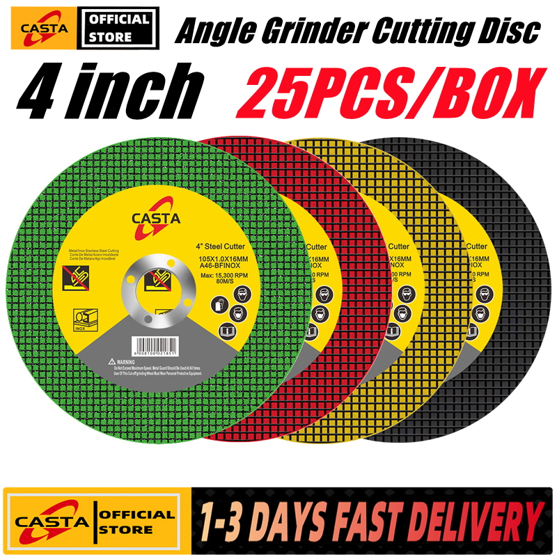 CASTA 105x16mm Cutting Disc 4" Inch. For Metal /Stainless Steel (25PCS ...