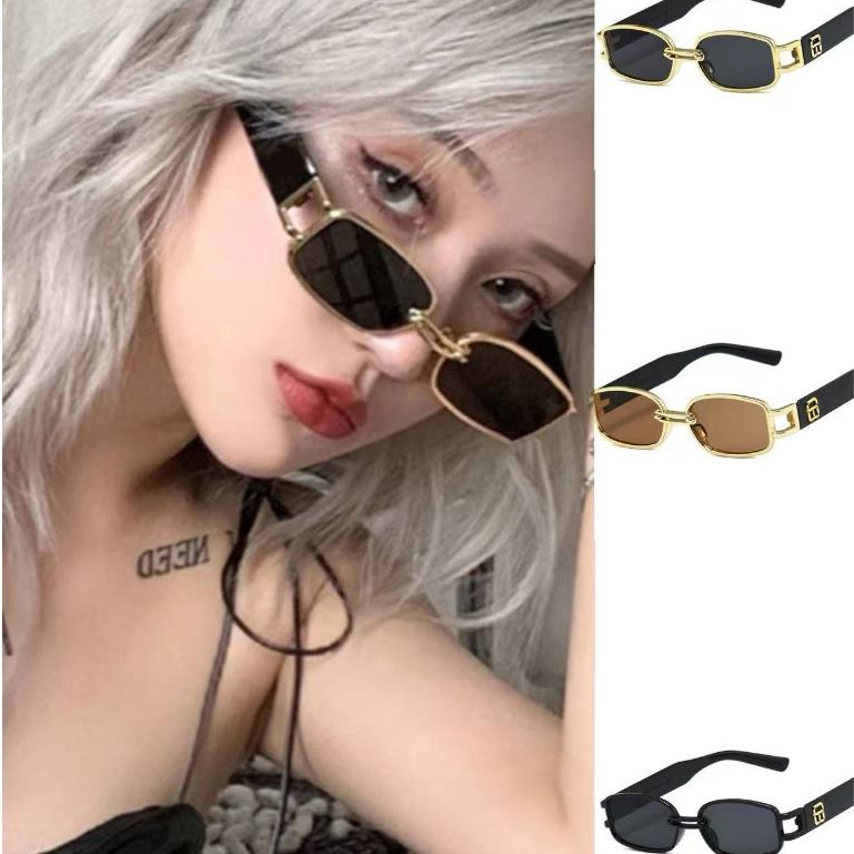 Fashion Kacamata Hitam Korean Ulzzang Gaya Wanita Rectangle Shades Retro KACA MATA Sunglasses ...