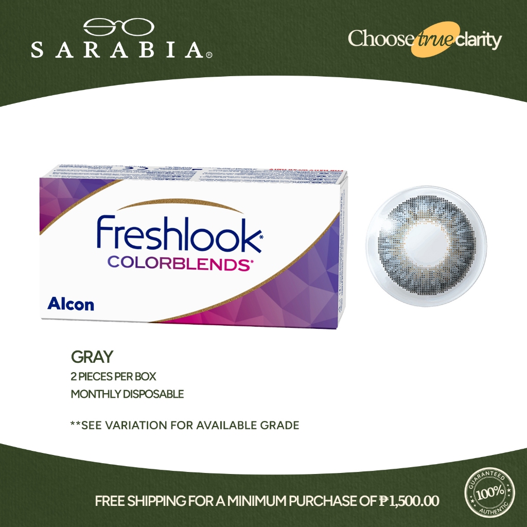 -1.75 -GRAY - FRESHLOOK COLORBLENDS MONTHLY DISPOSABLE - STOCK | Shopee ...
