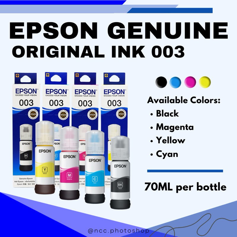 Epson Genuine ORIGINAL 003 Ink | Shopee Philippines