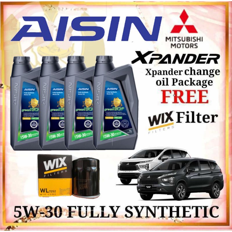 Aisin Change Oil Bundle for Mitsubishi Xpander Free WIX Oil Filter ...