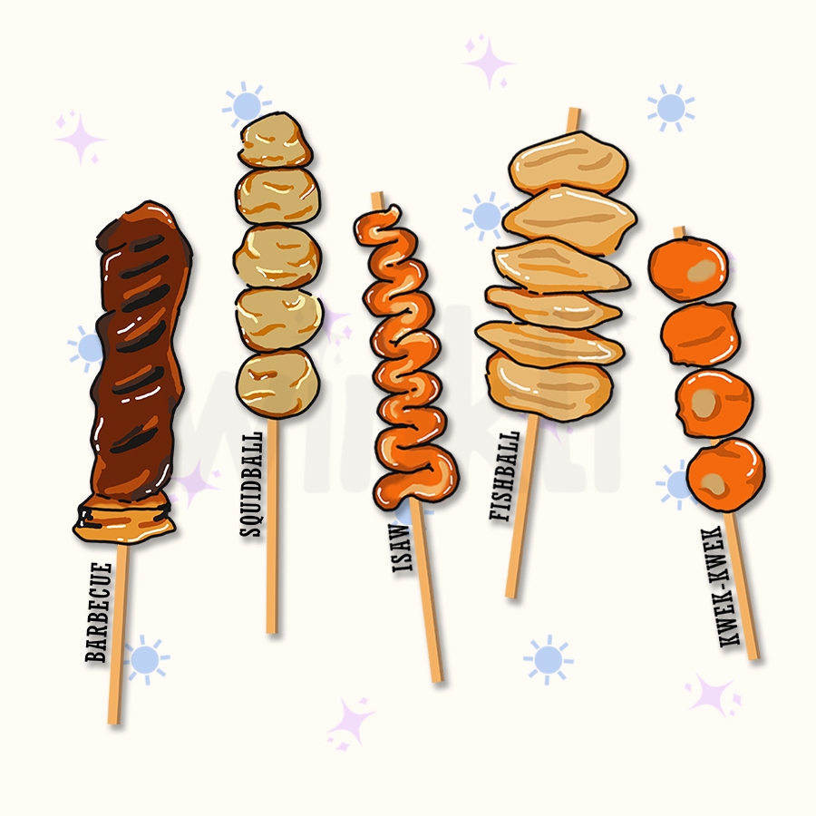 Mini Street Foods | Stickers | Isaw Bbq Fishball Squidball Kwek Kwek ...