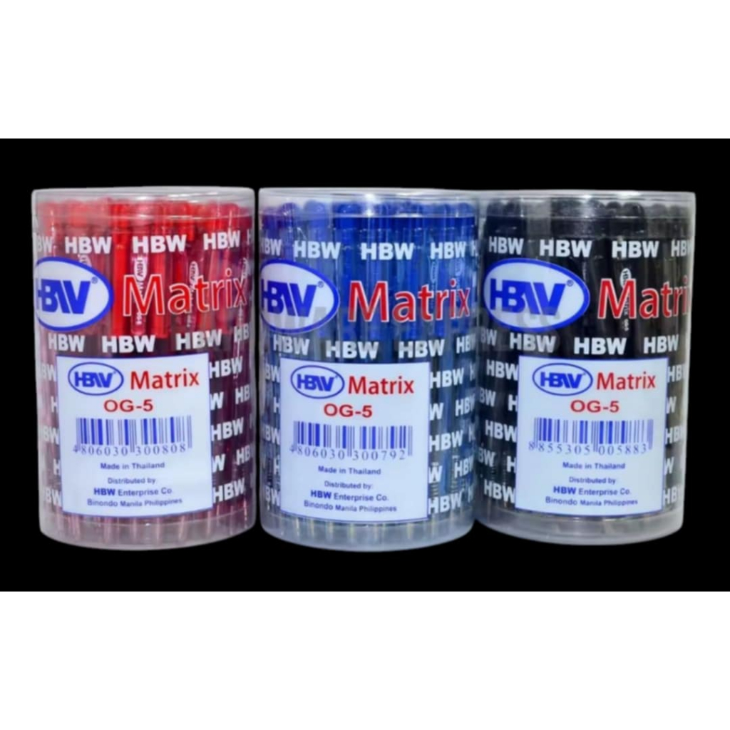 Hbw Matrix oil gel pen 1 tub 50pcs | Shopee Philippines