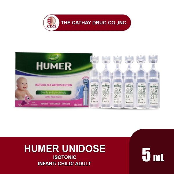 Humer Sterile Isotonic Sea Water Solution, 5mL Bottle | Shopee Philippines