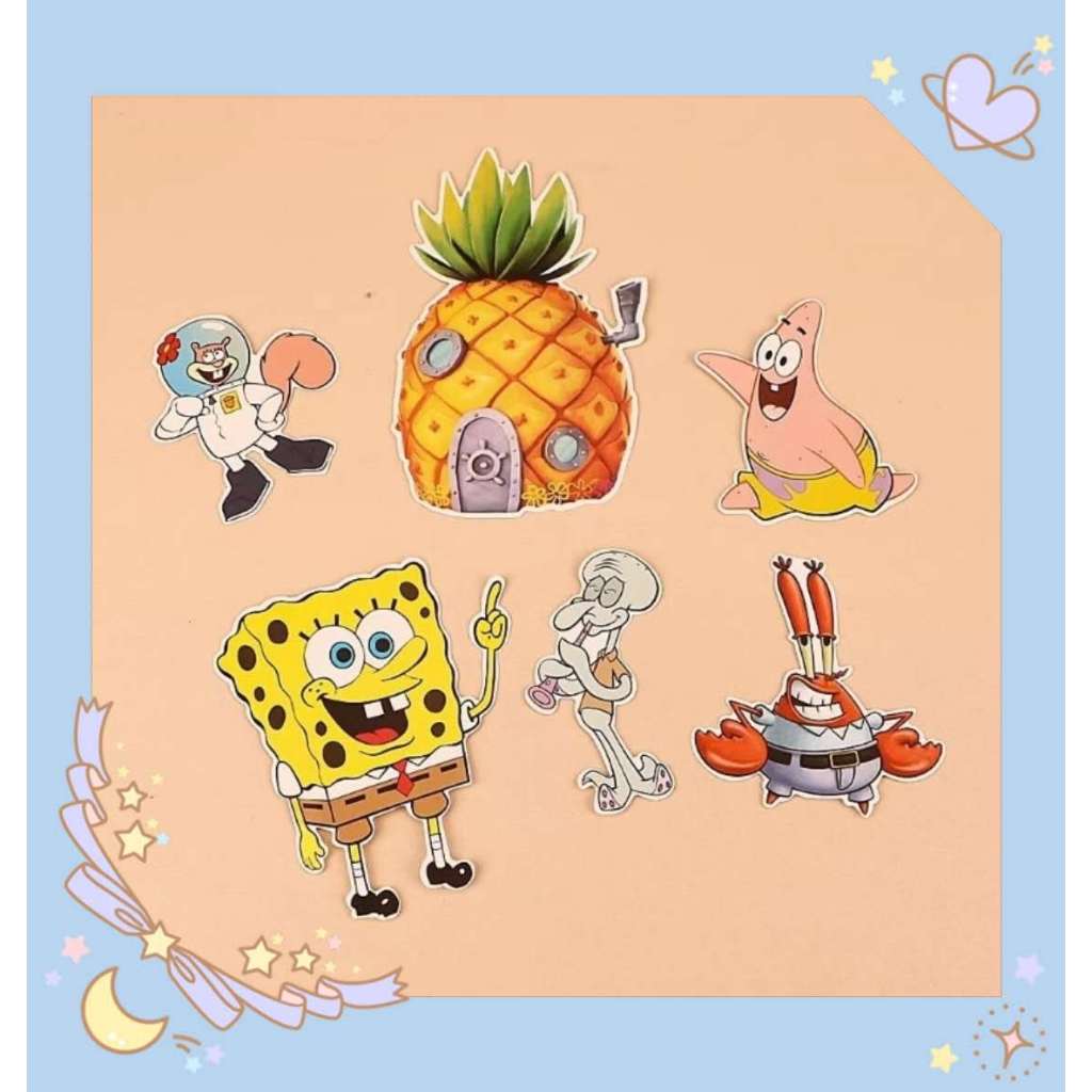 Spongebob Patrick Star paper card cake topper baking props dessert ...