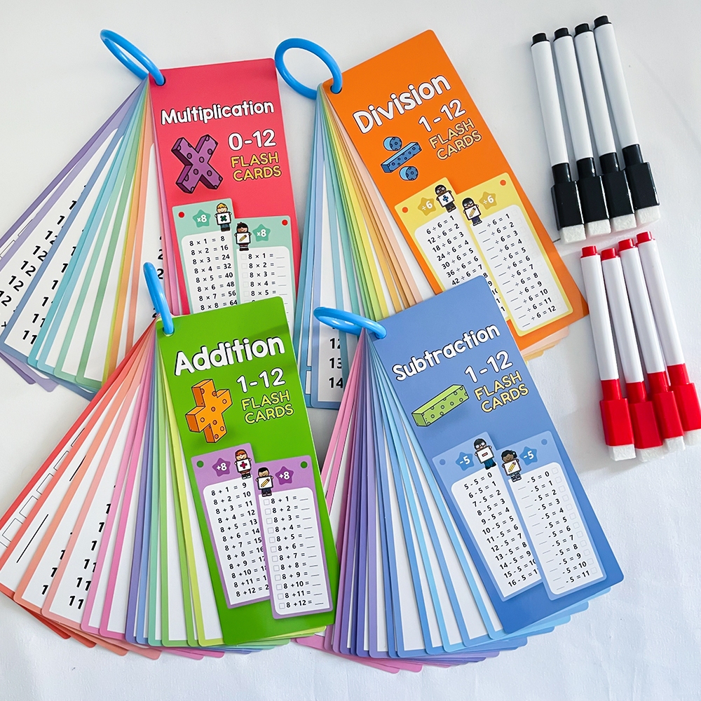 Addition Subtraction Multiplication Division Flashcards Early Learning ...