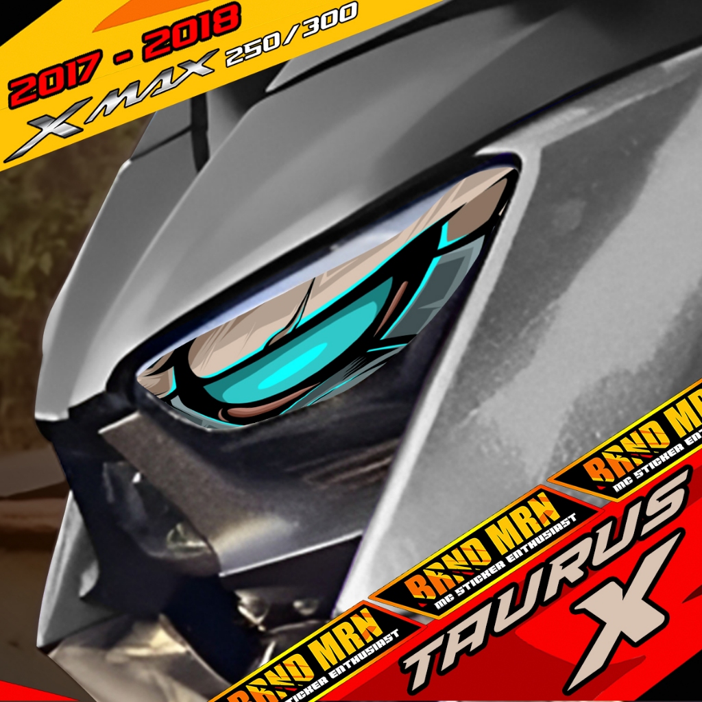 YAMAHA XMAX 300/250 2017-2018 HEADLIGHT EYE DECAL CLEAR STICKER TINT ...