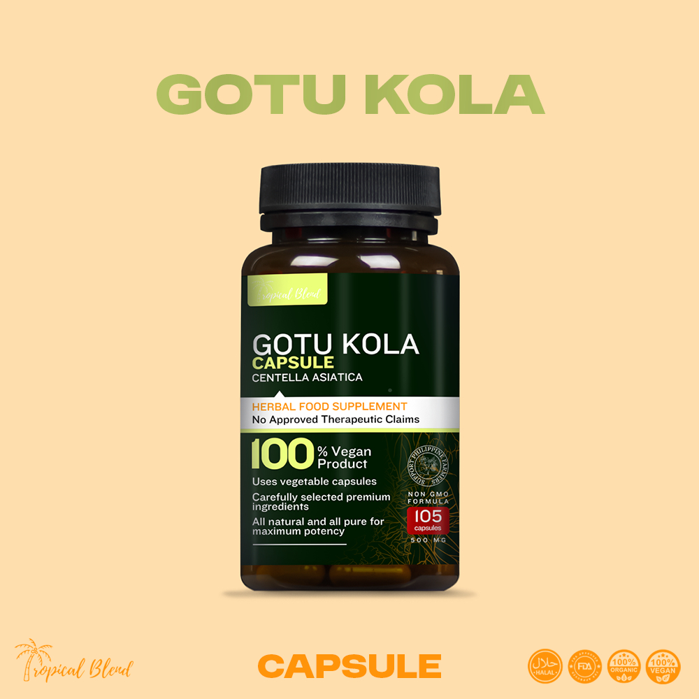 Gotu Kola Capsule Food Supplements Pure and Organic FDA Approved (105 ...
