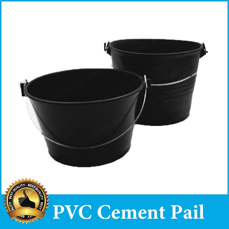 PVC Cement Pail With Handle 1PCS Balde Pangbuhos Timba Heavy Duty Black ...