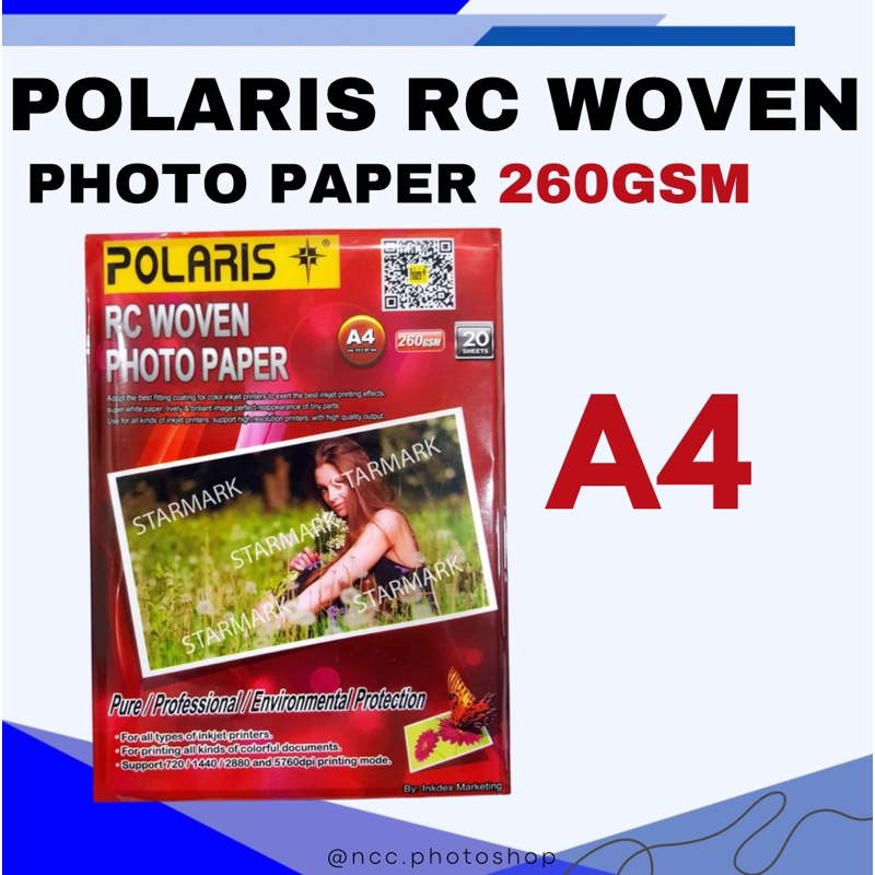 Polaris A4 RC Woven Photo Paper 260gsm | Shopee Philippines