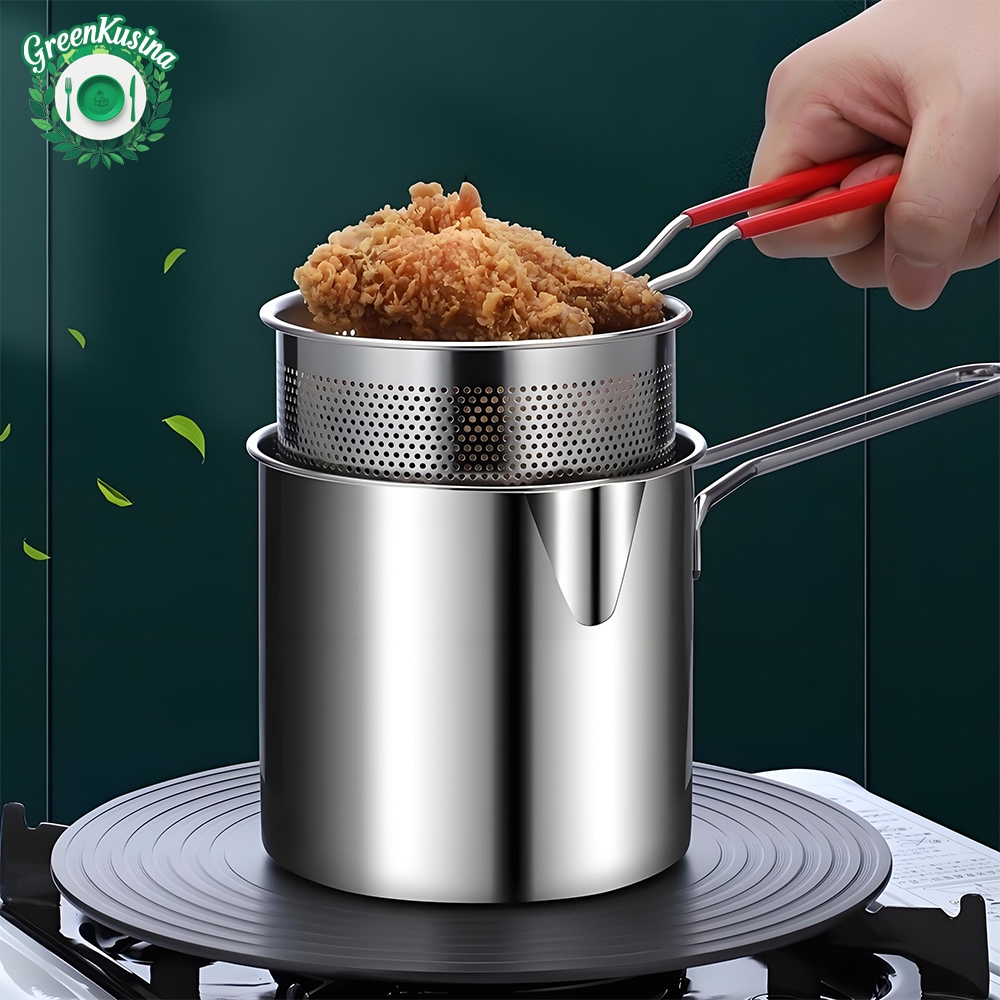 304 Stainless Steel Deep Fryer Pot Universal With Basket Fryer Pan ...
