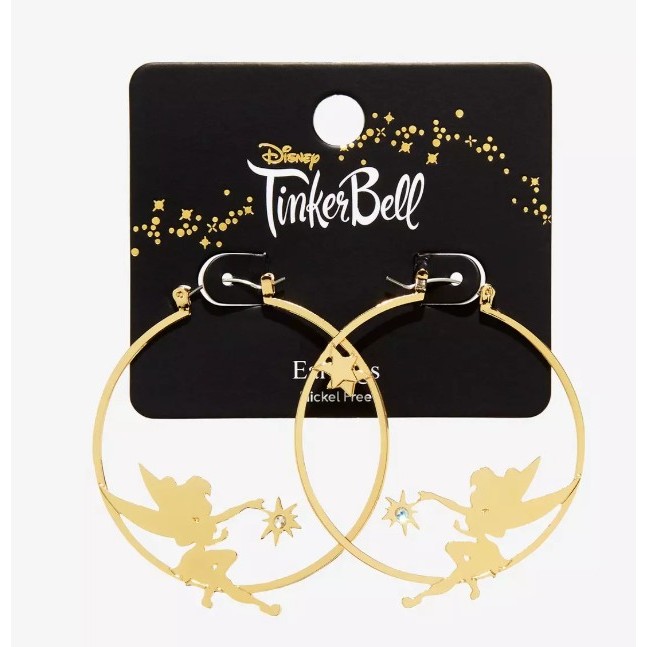 Disney Tinker Bell Silhouette Hoop Earrings | Shopee Philippines