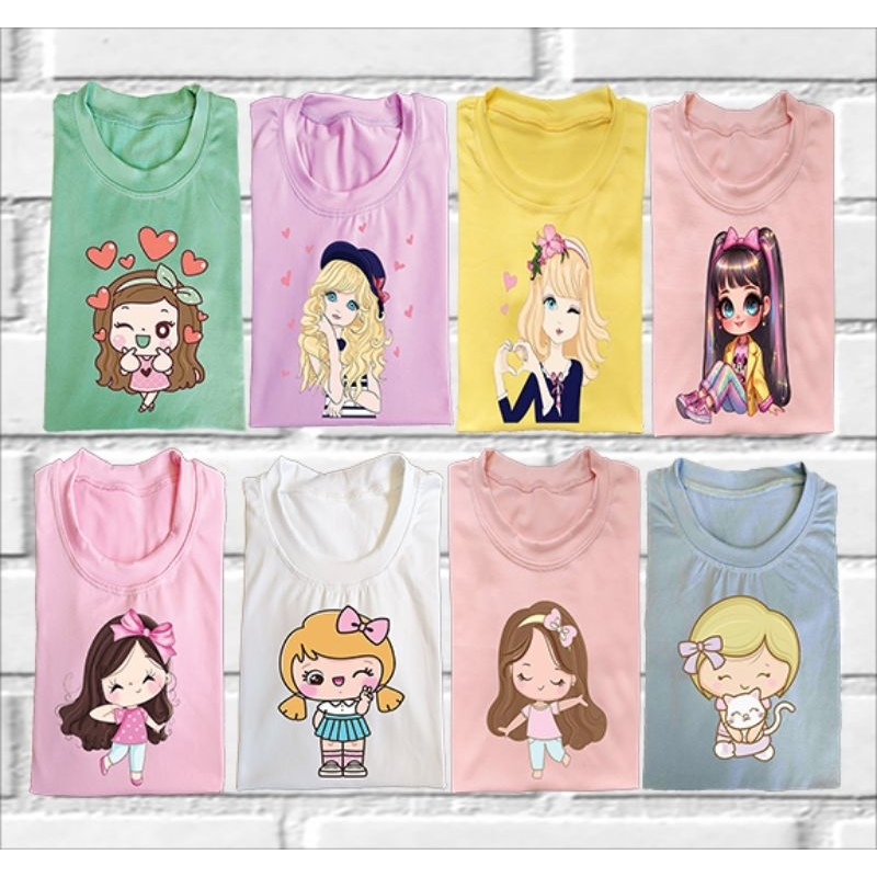 Cutie Girl print Assorted Colors Shirts | Shopee Philippines