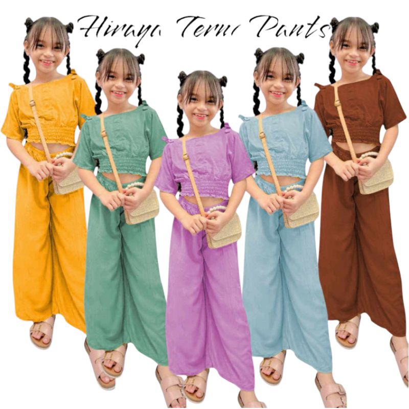HIRAYA KIDS ELEGANT SMOCKING WIDELEG TERNO PANTS FOR ALANGAN KIDS 6-10 ...