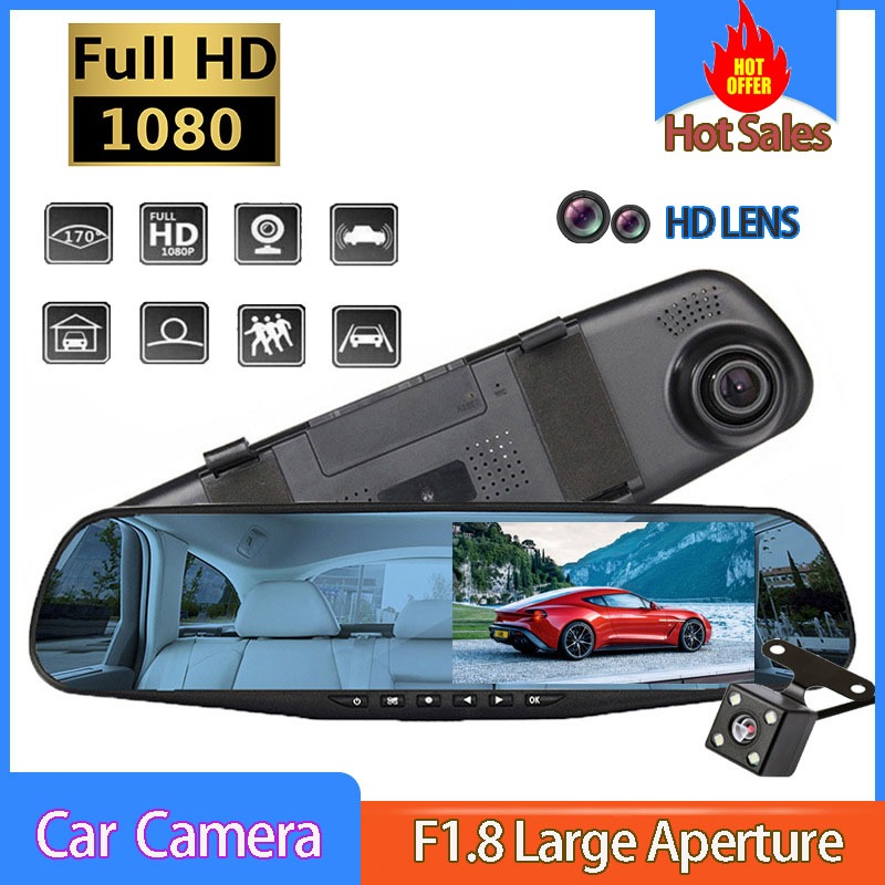 Q7 HD Car Camera Dash Cam Front And Rear Dual Lens Back Dash Camera ...