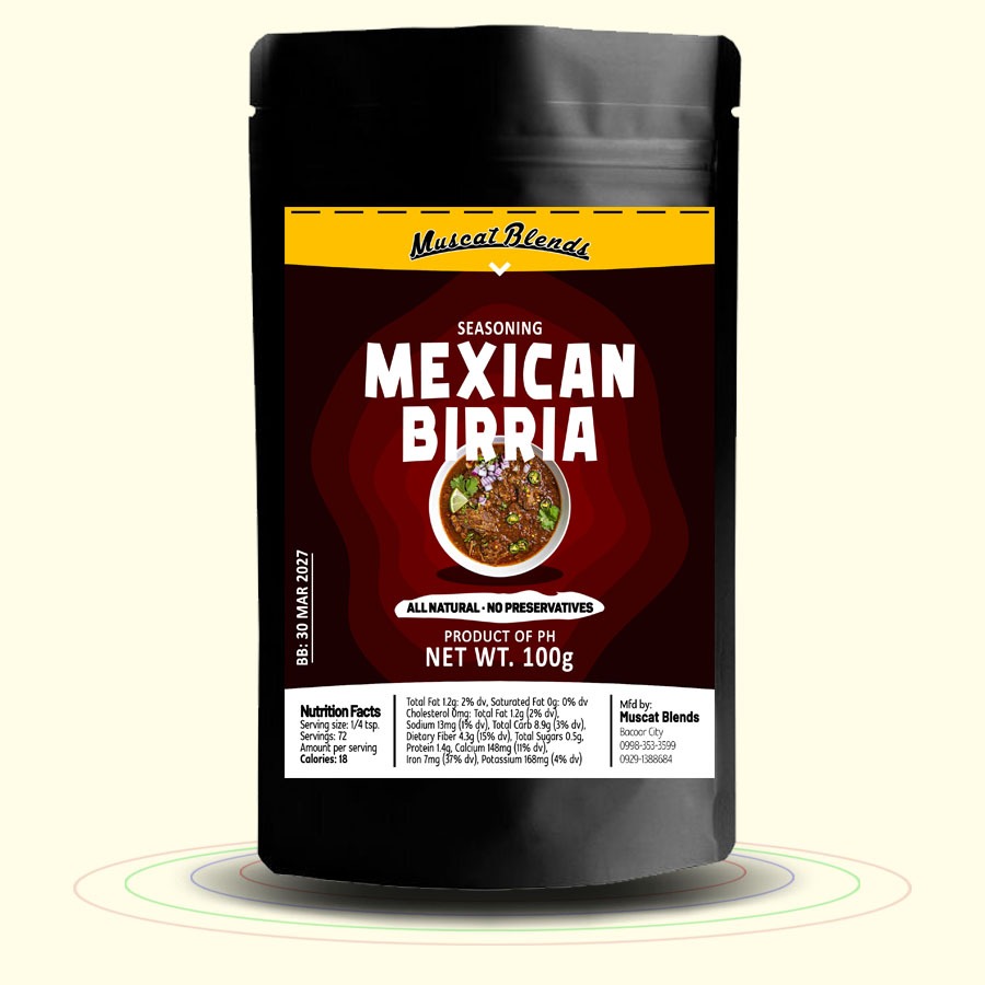 MUSCAT BLENDS MEXICAN BIRRIA SEASONING 100g | Shopee Philippines
