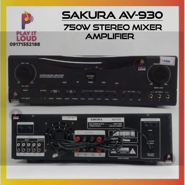 SAKURA AV-930 750w STEREO MIXER AMPLIFIER | Shopee Philippines