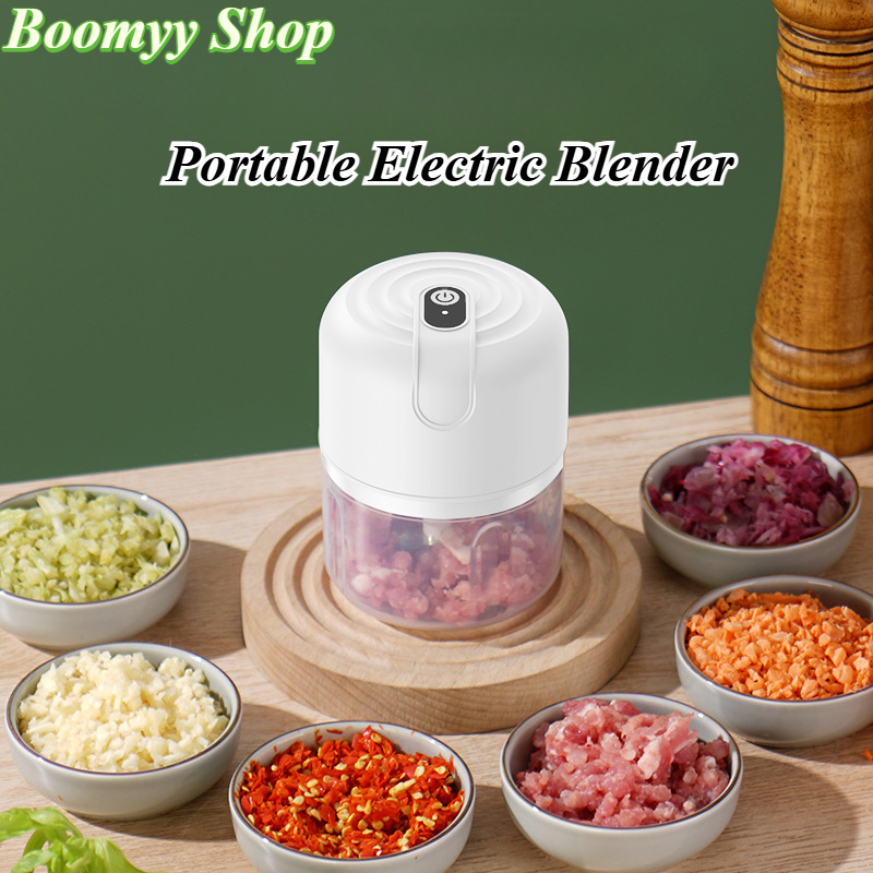 Mini Food Blender Portable Electric Garlic Chopper USB Rechargeable ...