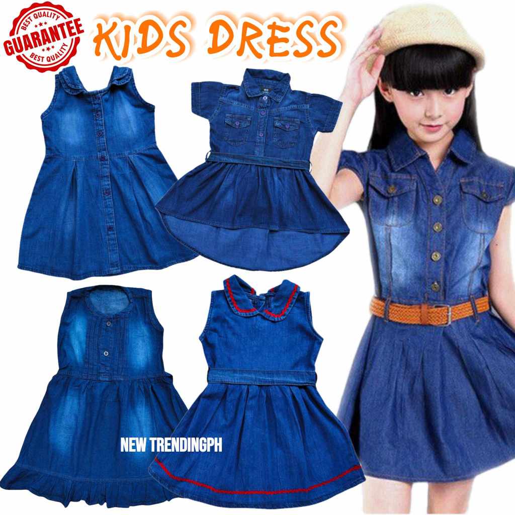 NEW TREND KIDS DENIM DRESS FOR KIDS 2-12 YRS - GUARANTEED HIGH QUALITY ...
