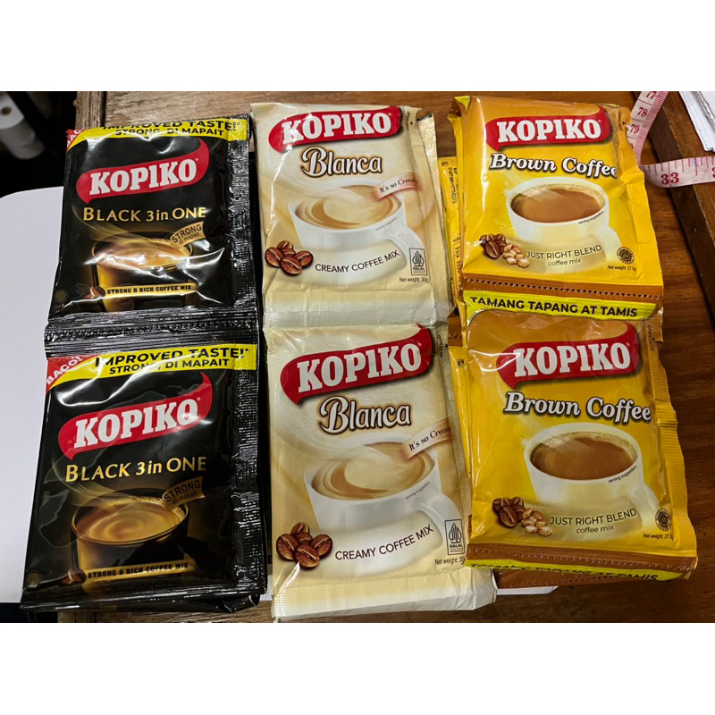 KOPIKO SINGLE BLACK 3in1, BLANCA, BROWN | Shopee Philippines
