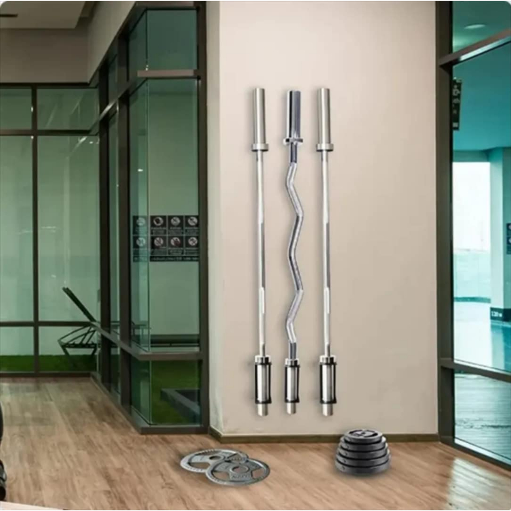 Wall Mounted Barbell Holder Heavy Duty Steel Weight Bar Storage Rack ...