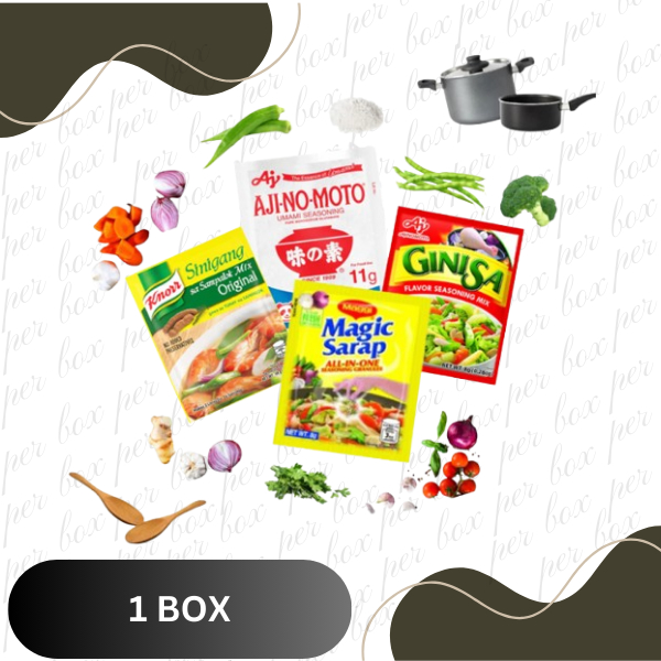 MAGIC SARAP 8g 16's, AJI-GINISA 8g 16's, AJINOMOTO 11g 18's, AT ...