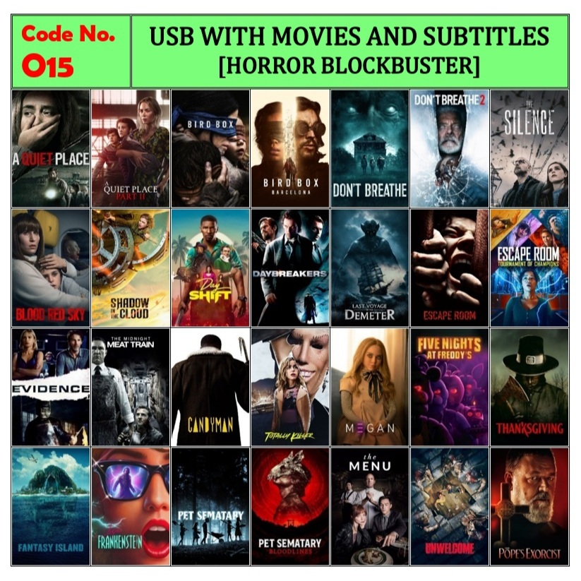 Flash Drive With Horror Blockbuster Movies Subtitle Included Code No ...