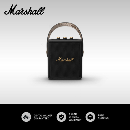 𝑴𝑨𝑹𝑺𝑯𝑨𝑳𝑳 Stockwell ll BLACK & BRASS Bluetooth Portable Speaker - IPX4 ...