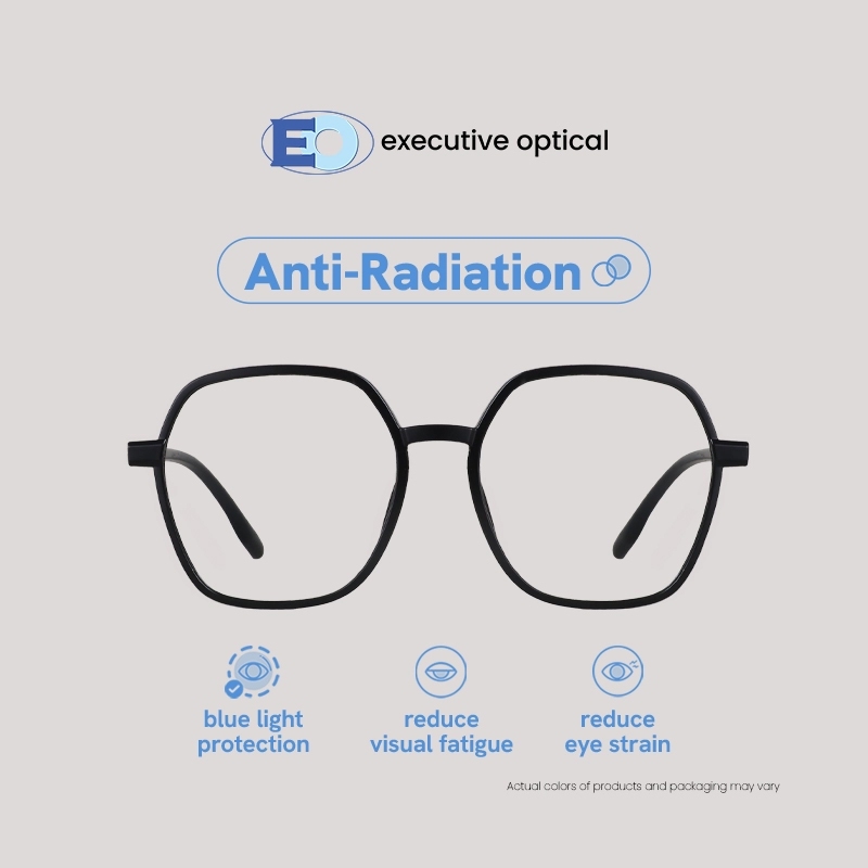 EO Viseo VS220961 Square Plastic Full Rim Anti Radiation Eyeglasses for ...
