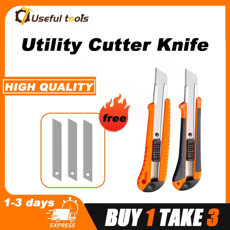 Retractable Utility Cutter Knife Set Heavy duty Cutter Utility Blade ...