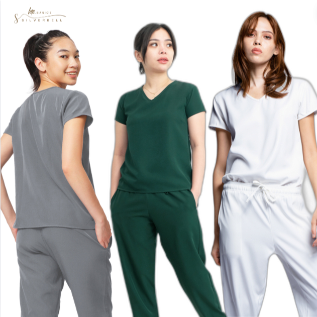 HTP Basics Women's Unifit Scrub Suit | Work Basics Top and Sweatpants ...