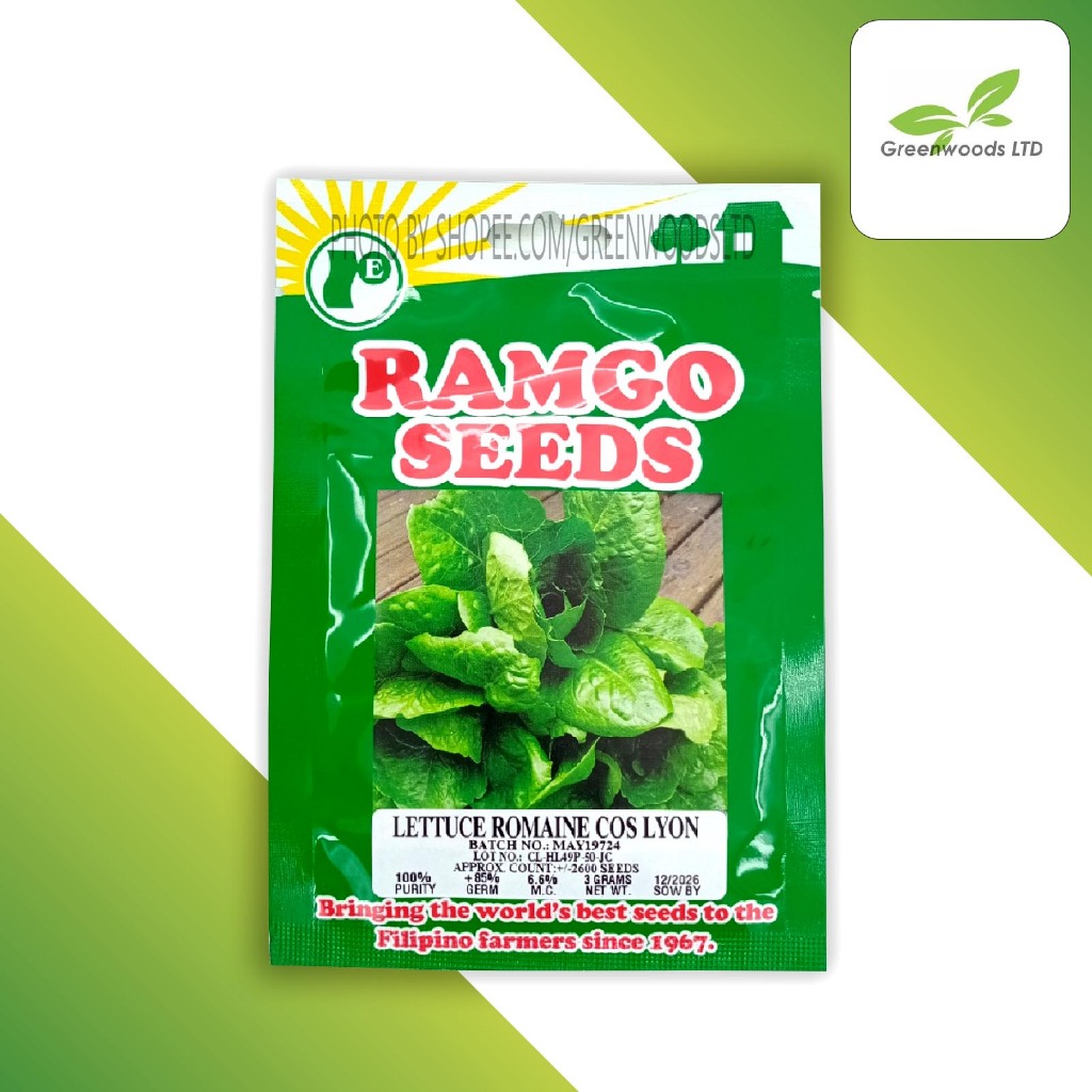 Ramgo - RPD Lettuce Romaine Cos Lyon Seeds 1.5gram gws31207 | Shopee ...