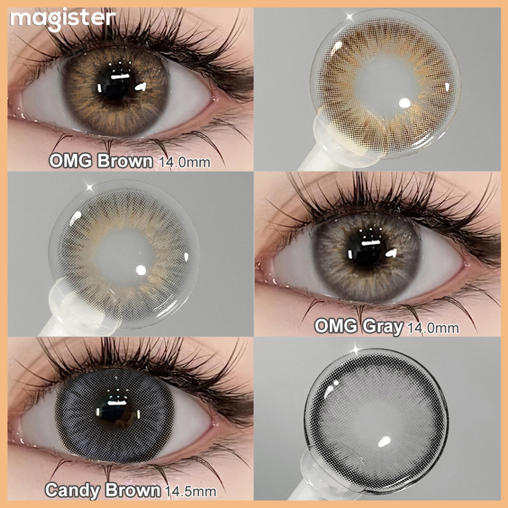 Magister 2PCS\Pair Brown contact lenses color contact lenses Graded 0. ...