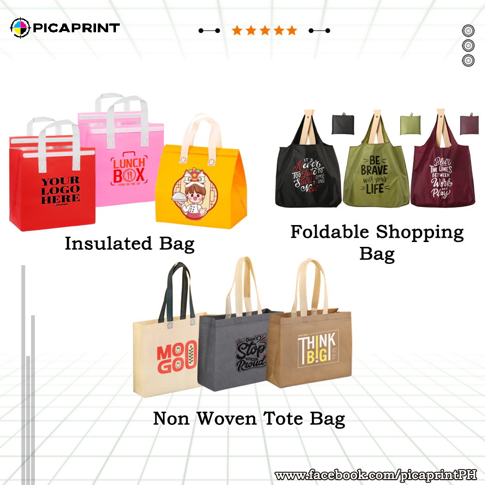 20pcs Customized Bag Eco Non Woven Tote, Folding & Insulated ...