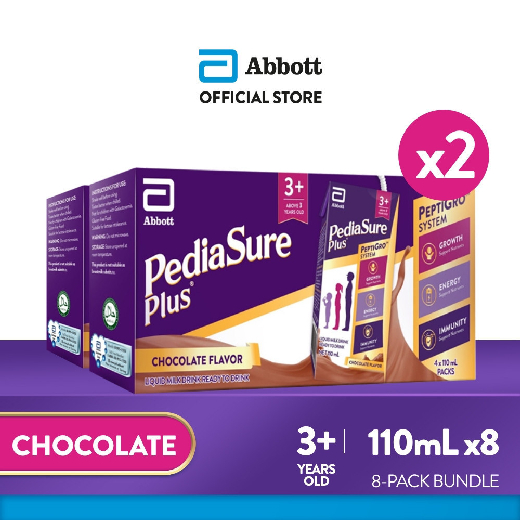 Pediasure Plus 3+ Choco 110ml x8 for Kids Above 3 Years Old Ready to ...