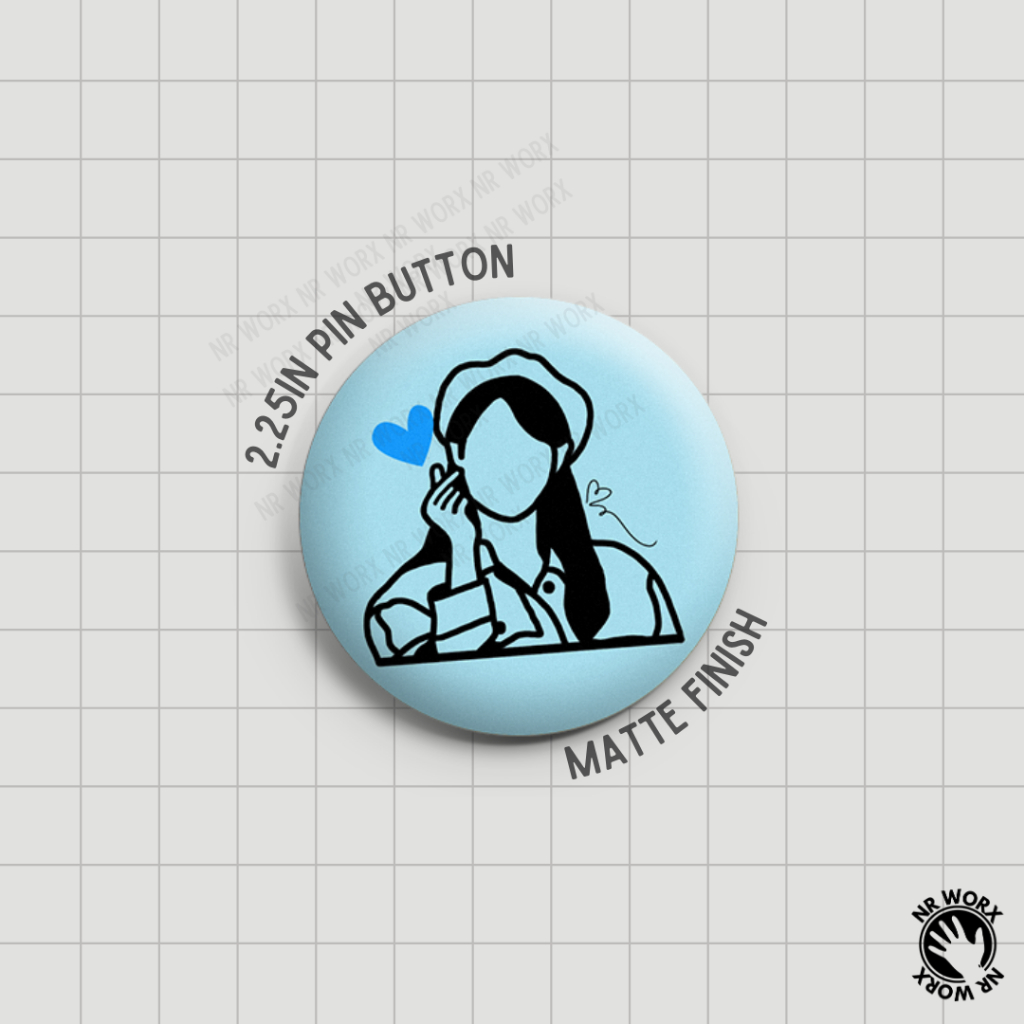 IU Finger Heart Kpop Pin Button Badge NR Worx | Shopee Philippines