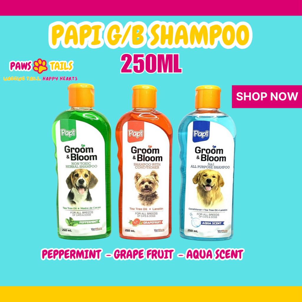 Papi Groom & Bloom Shampoo For All Breeds 250mL | Shopee Philippines