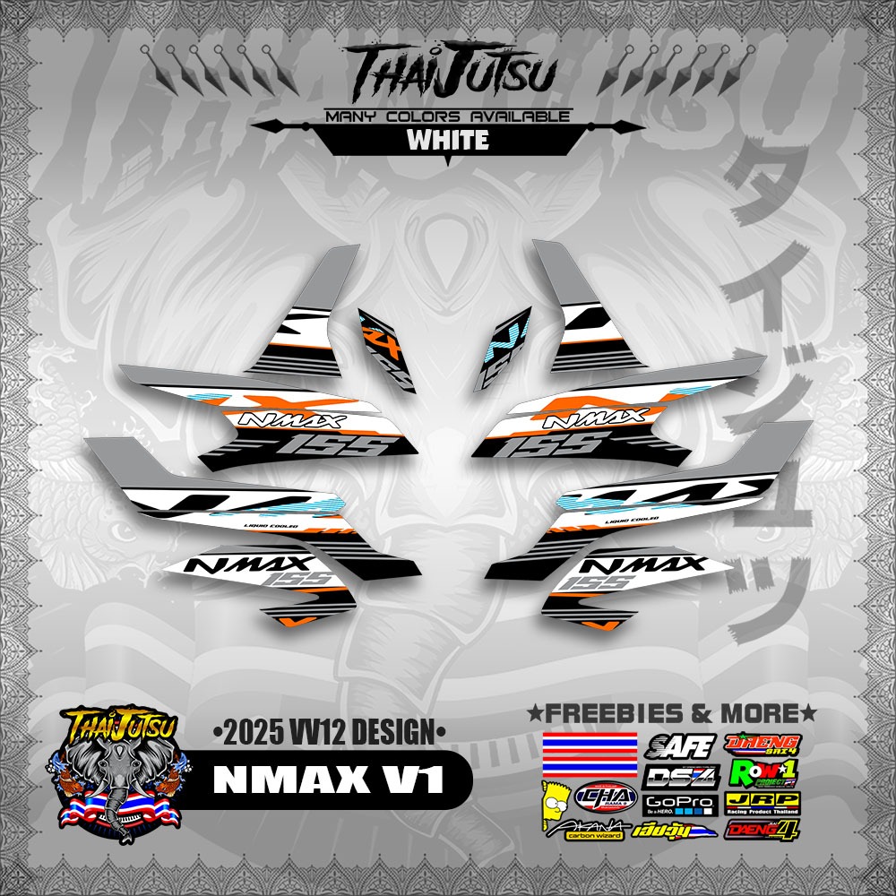 NMAX V1 MALAYSIAN STICKER DECALS ( 2025 VV12 DESIGN )【ThaijutsuStickers ...