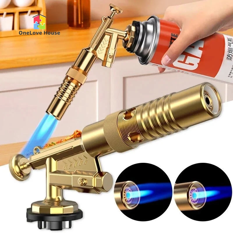 Copper Kitchen Blow Culinary Butane Torch Chef Cooking Adjustable Flame ...
