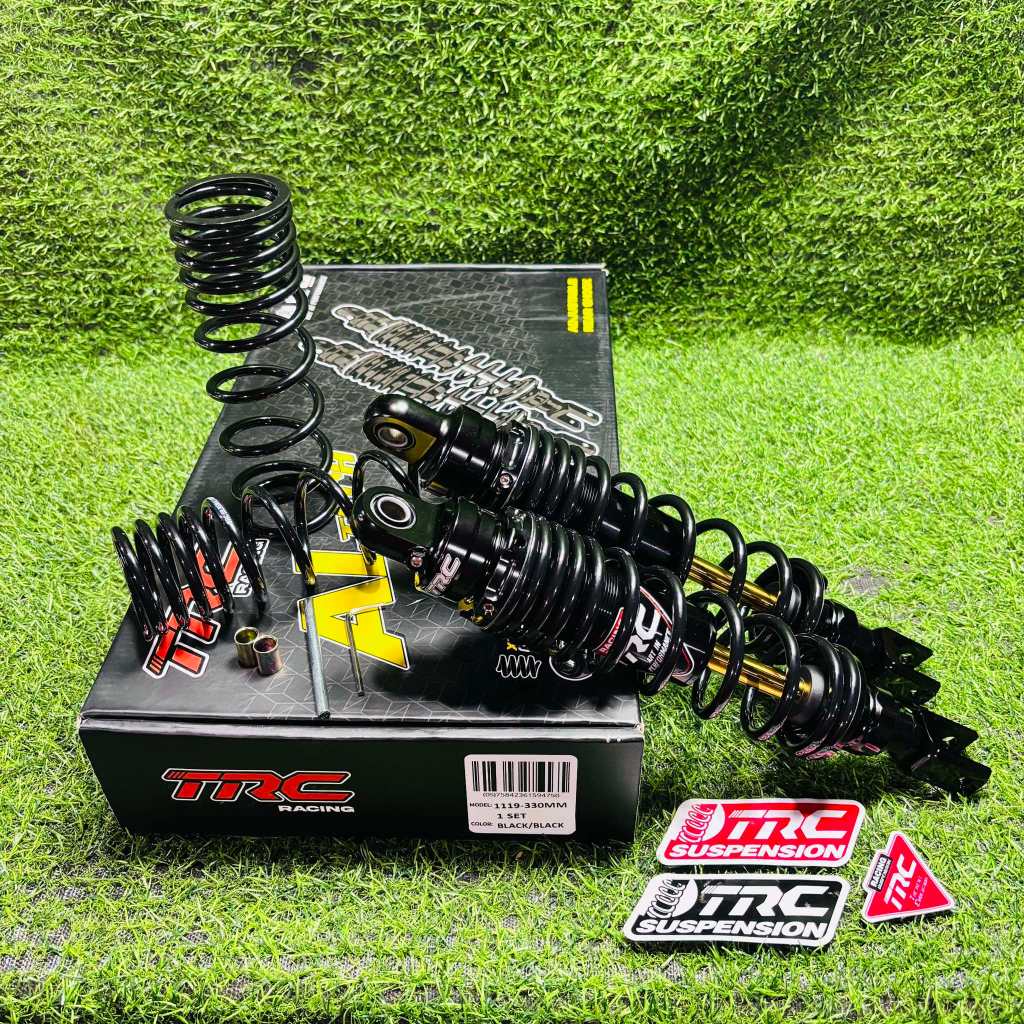 TRC RACING 1119-330 REAR SHOCK SUSPENSION BLACK/BLACK 330MM for NMAX V1 ...