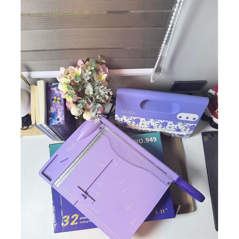 PF Crafts A4 Guillotine Paper Trimmer in Purple, Green, Blue and Pink ...