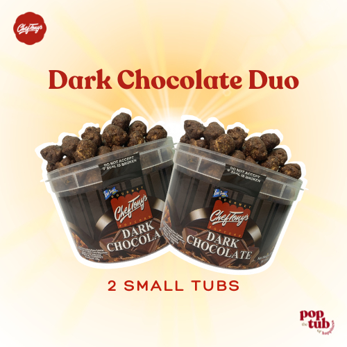 Chef Tony's Ready to Eat Popcorn - 2 Small Tubs (Dark Chocolate) AR ...